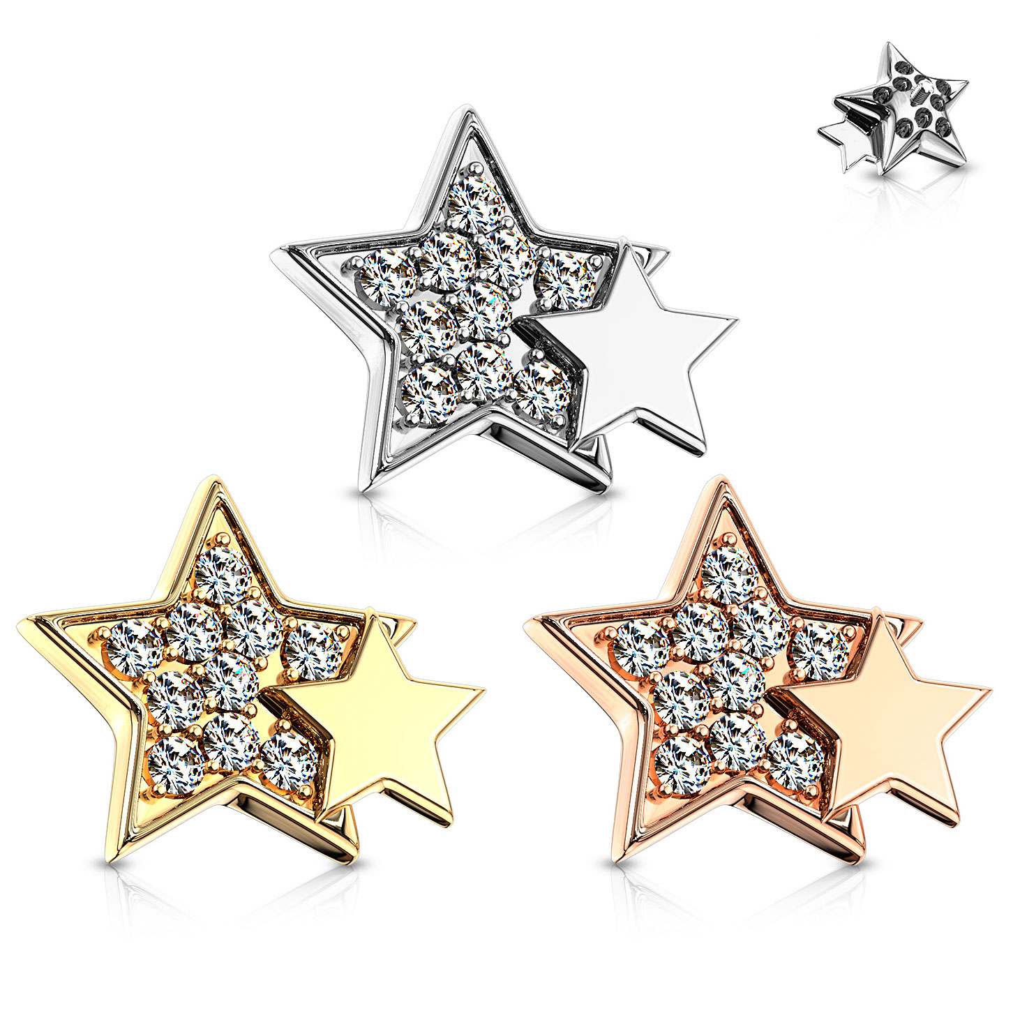 Brilhantes estrelas para a sua base micro dermal
